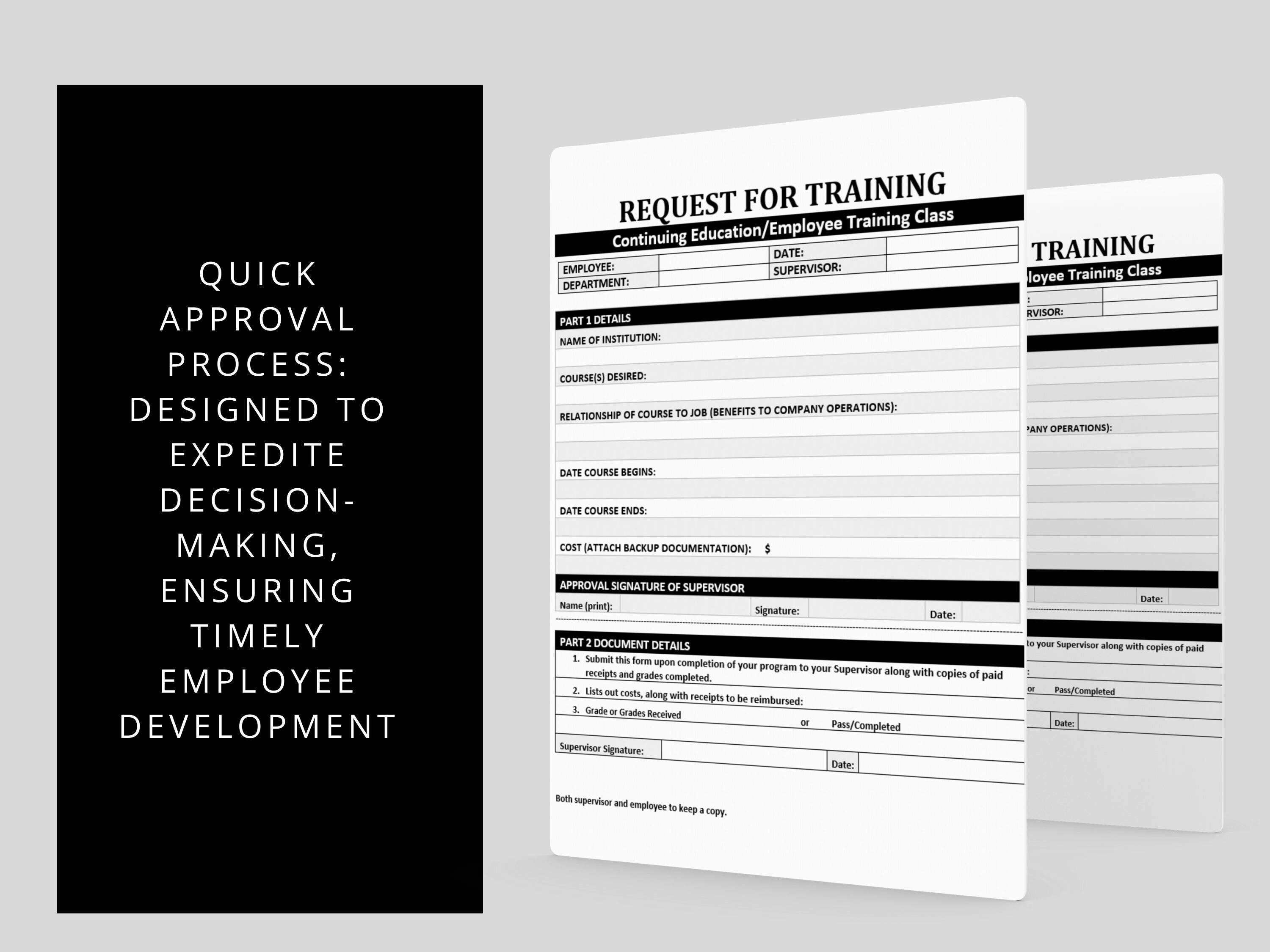 Employee Training Request Template: HR Professional Development ...