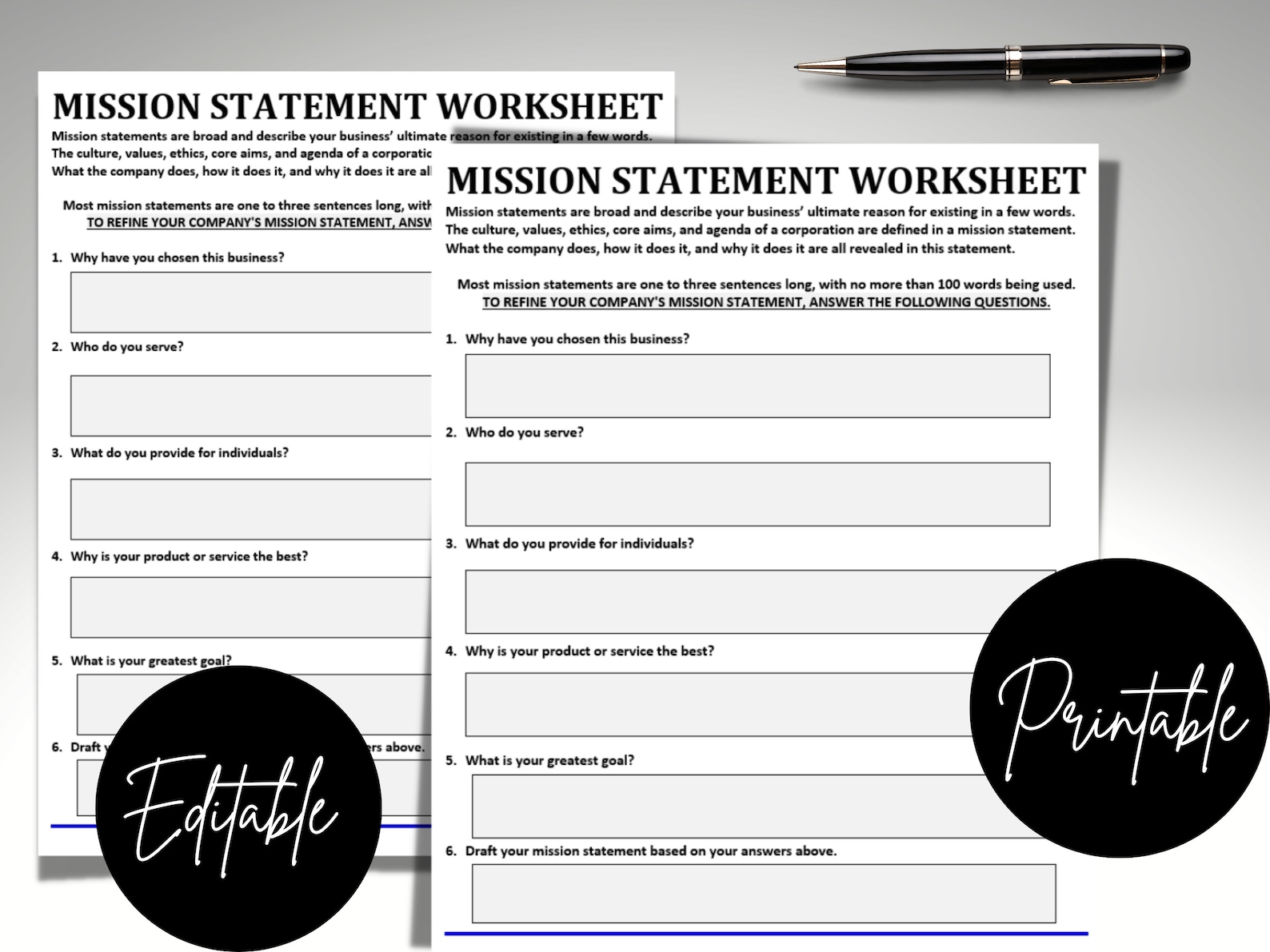 Mission Statement Template | HR Templates | Company History | Human ...