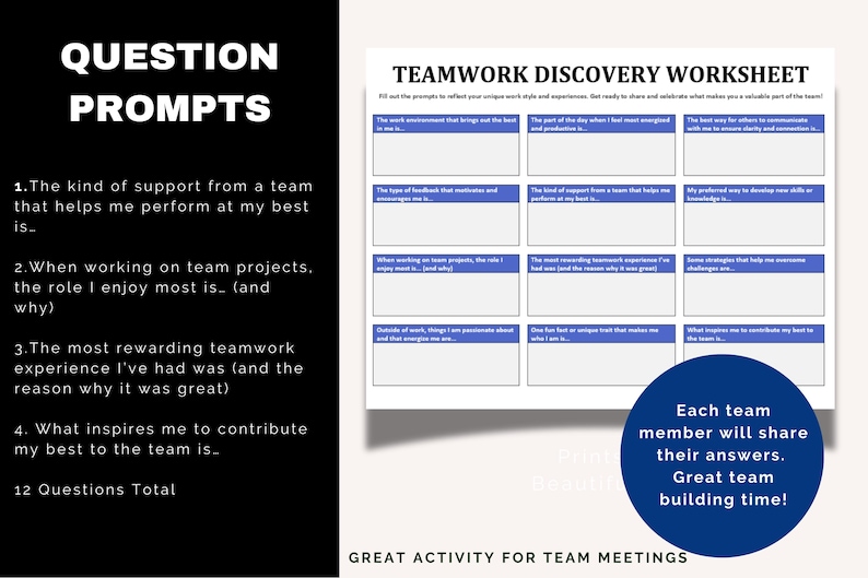 Team Building Activity Sheet: Employee Engagement Game (google Docs ...