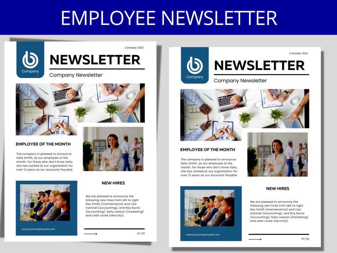 Company Newsletter Template: Editable in Canva Employee Recognition ...
