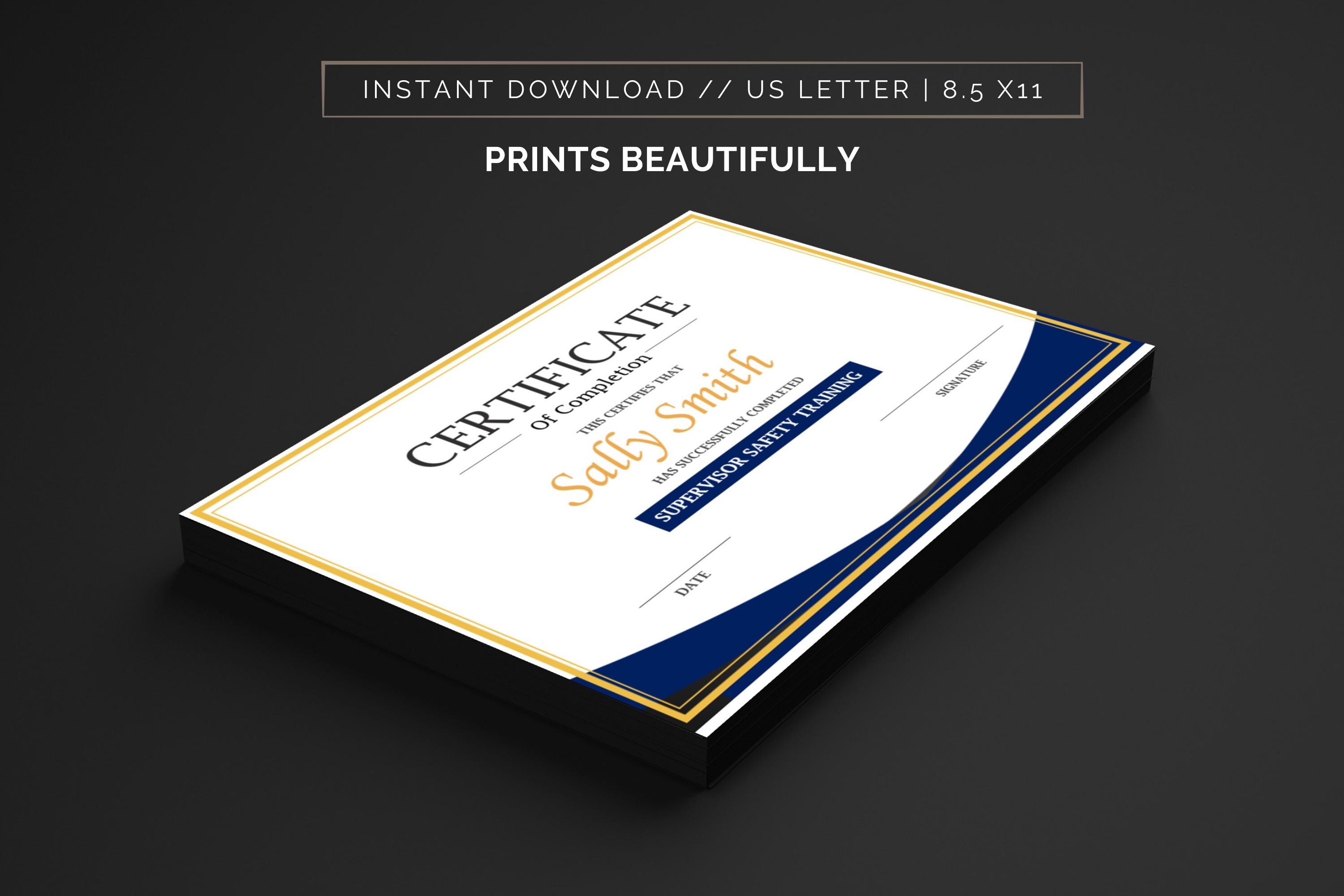 Editable Training Certificate Template: Employee HR Award (MS Word ...