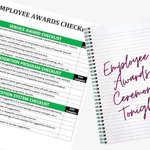 Employee Awards Recognition Program Checklist | Human Resource Form ...