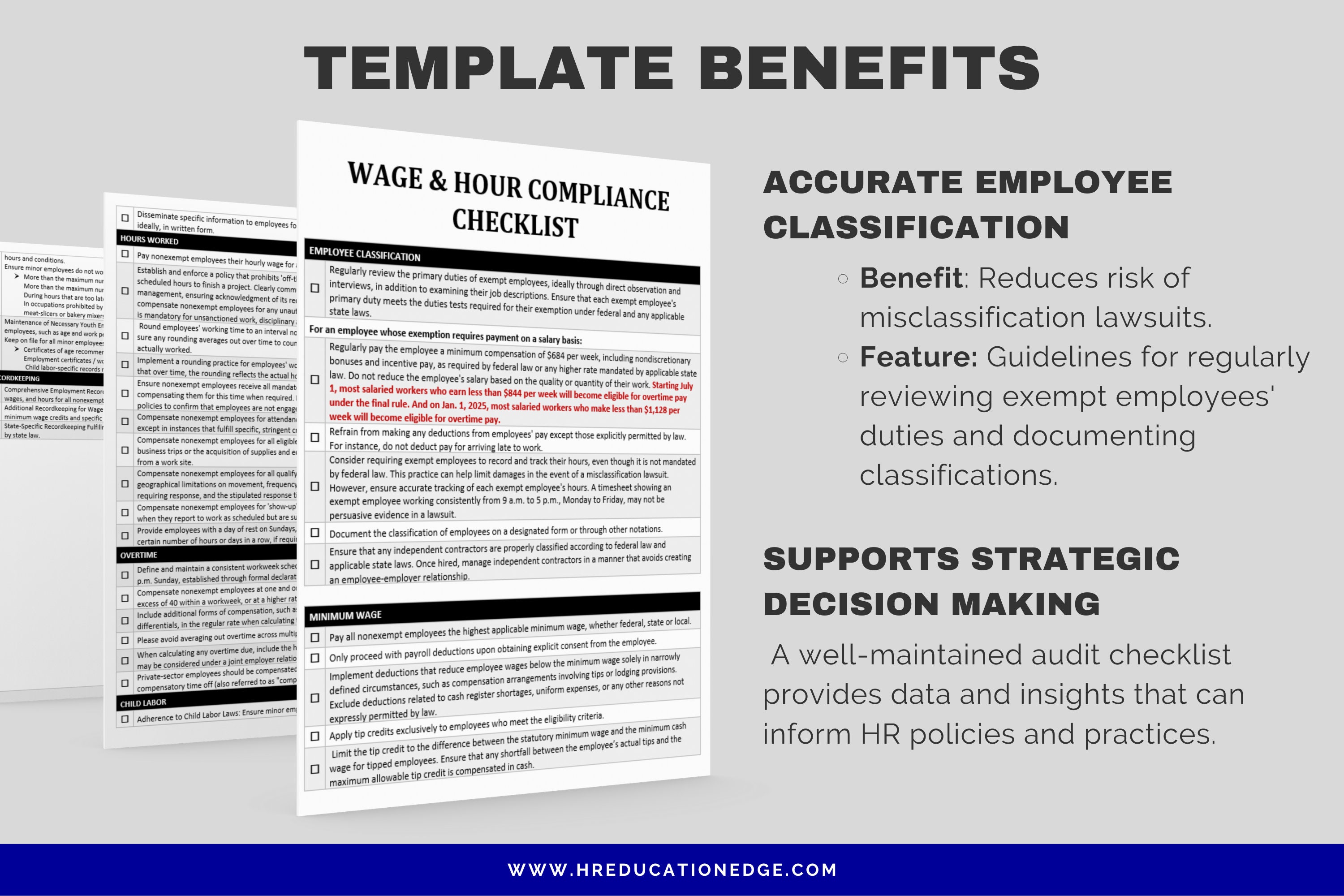 HR Audit Checklist: Wage and Hour Compliance Employment Law FLSA ...