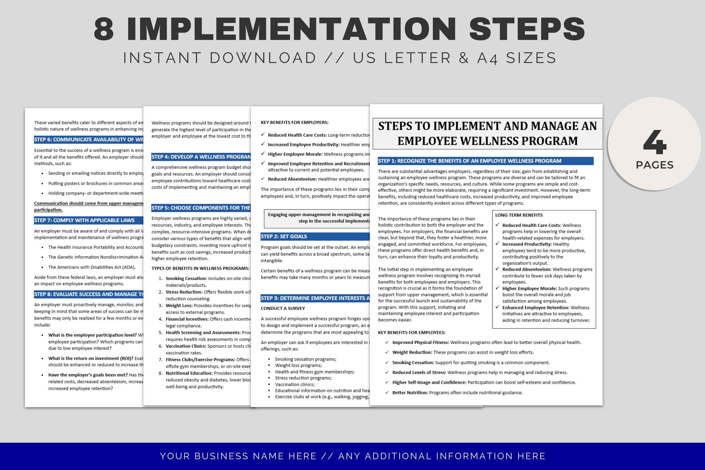 Employee Wellness Program | Implementation/management Guide | Workplace ...