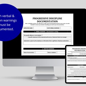 Progressive Discipline Documentation Template: HR Employee Write up (MS ...