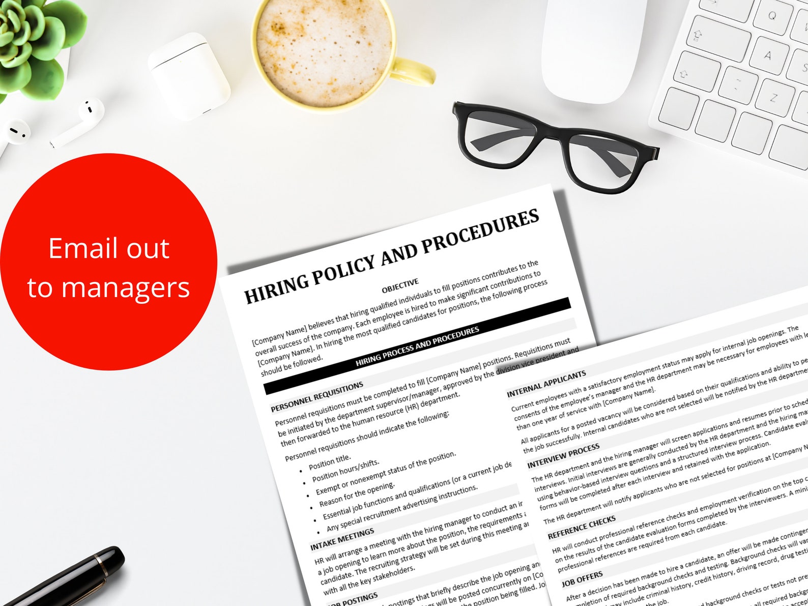 Editable Hiring Policy Template: HR Recruitment Guidelines (digital ...
