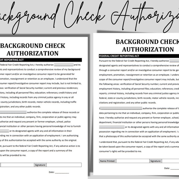 Background Check Consent - Etsy