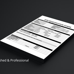 Job Requisition Form: HR Template (word, Google Doc, PDF) - Etsy