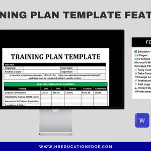 New Hire Training Plan Template: Employee Onboarding, HR Checklist ...
