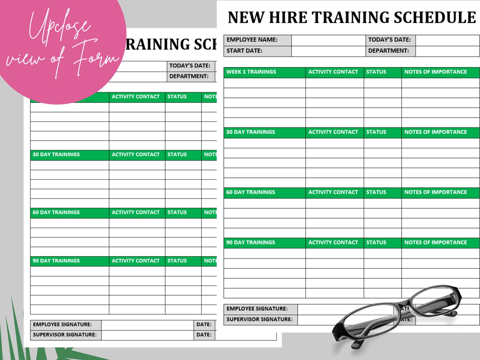 Simple New Hire Training Schedule: Editable Word Template | 90-day Plan ...