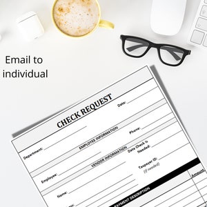 Check Request Form | MS Editable Excel Spreadsheet | Expense ...