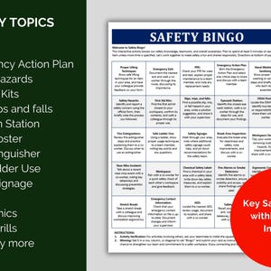 Employee Safety Bingo Template: Workplace Training (digital Download ...