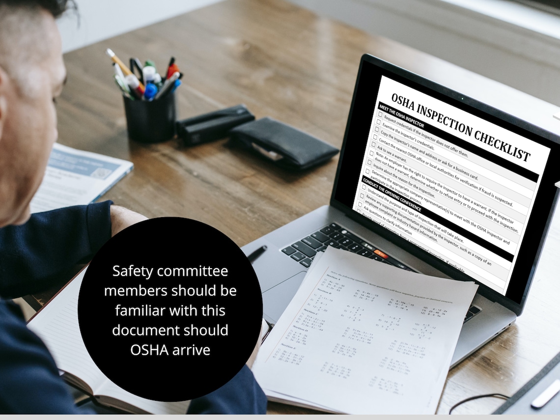 OSHA Inspection Checklist: Editable HR Template OSHA Standards ...