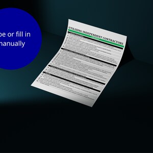 Independent Contractor Checklist Editable Document HR Template Human ...