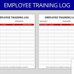 Employee Training Log SIMPLISTIC Employee Training Tracker HR Template ...