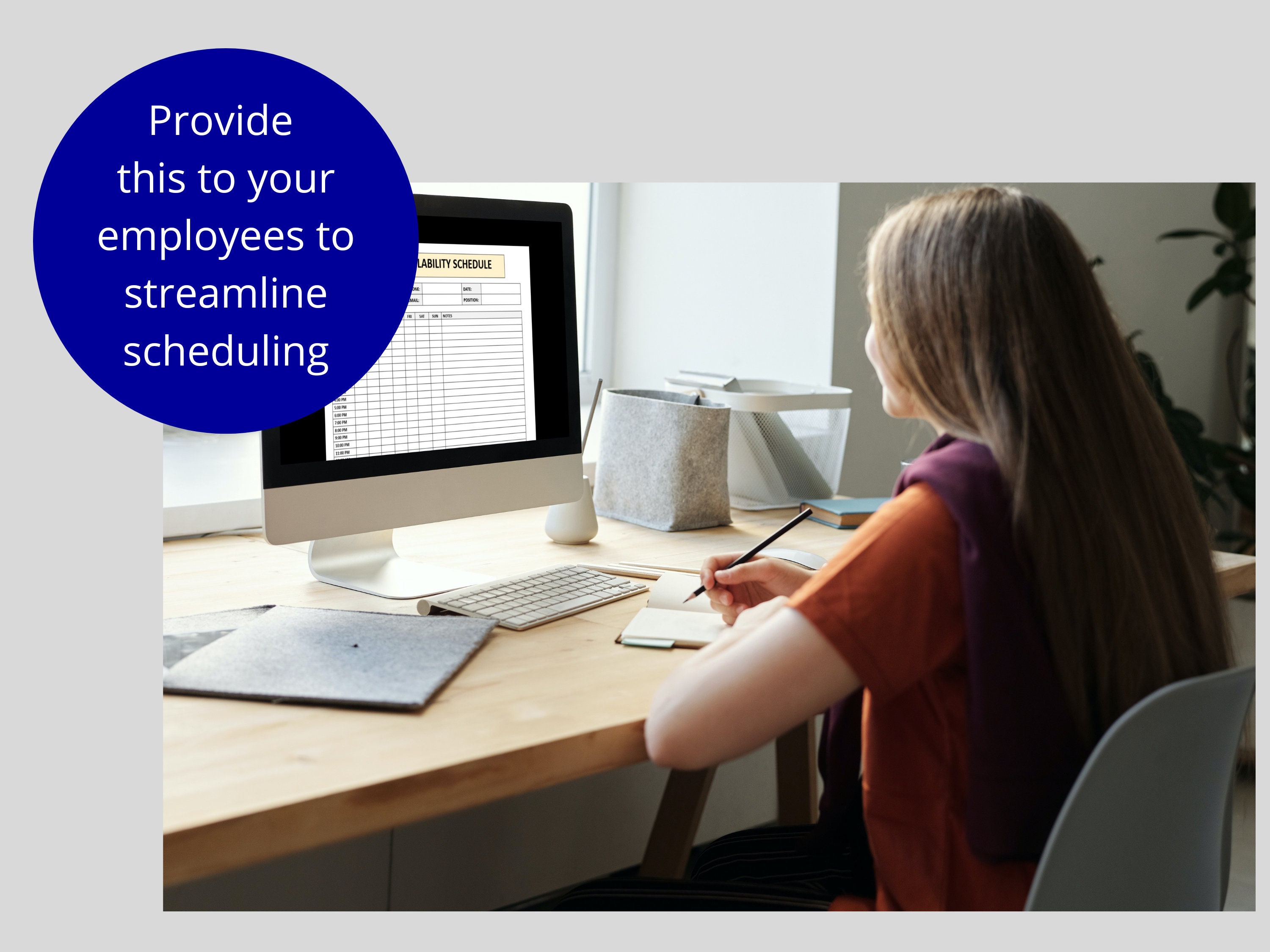 Employee Availability Form: Weekly & Hourly Schedule Template Work ...