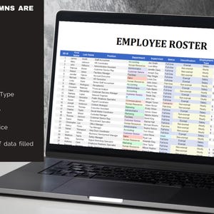 Employee Roster Template: Staff Directory & Salary Tracker (excel ...