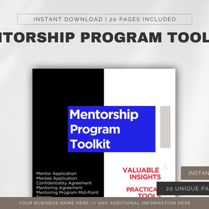 Mentorship Program Toolkit: Mentor & Mentee Resources (digital Download) - Etsy