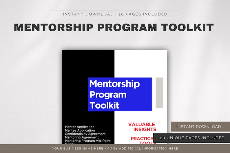 Mentorship Program Toolkit: Mentor & Mentee Resources (digital Download) - Etsy