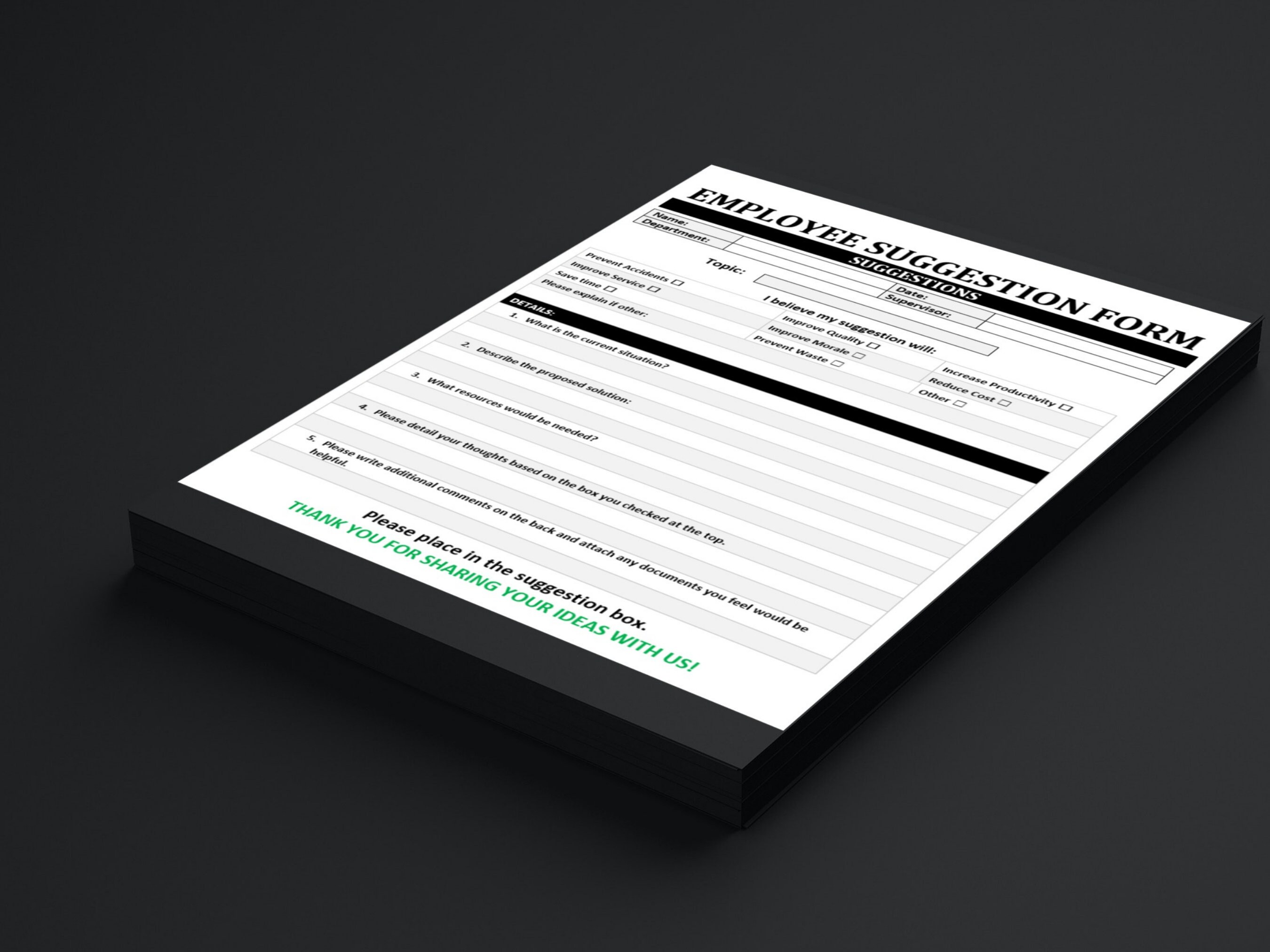 Suggestion Form Template Word
