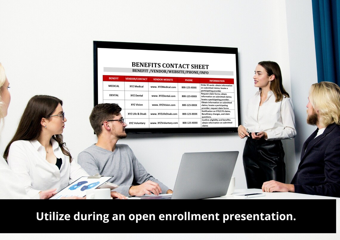 Benefits Contact Sheet Employee HR Templates HR Forms and Documents ...