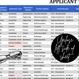 Recruitment Tracker Excel Template: Applicant Tracking, HR Dashboard ...