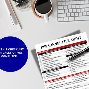 Personnel File Audit Checklist: HR Compliance Template (word, Excel ...