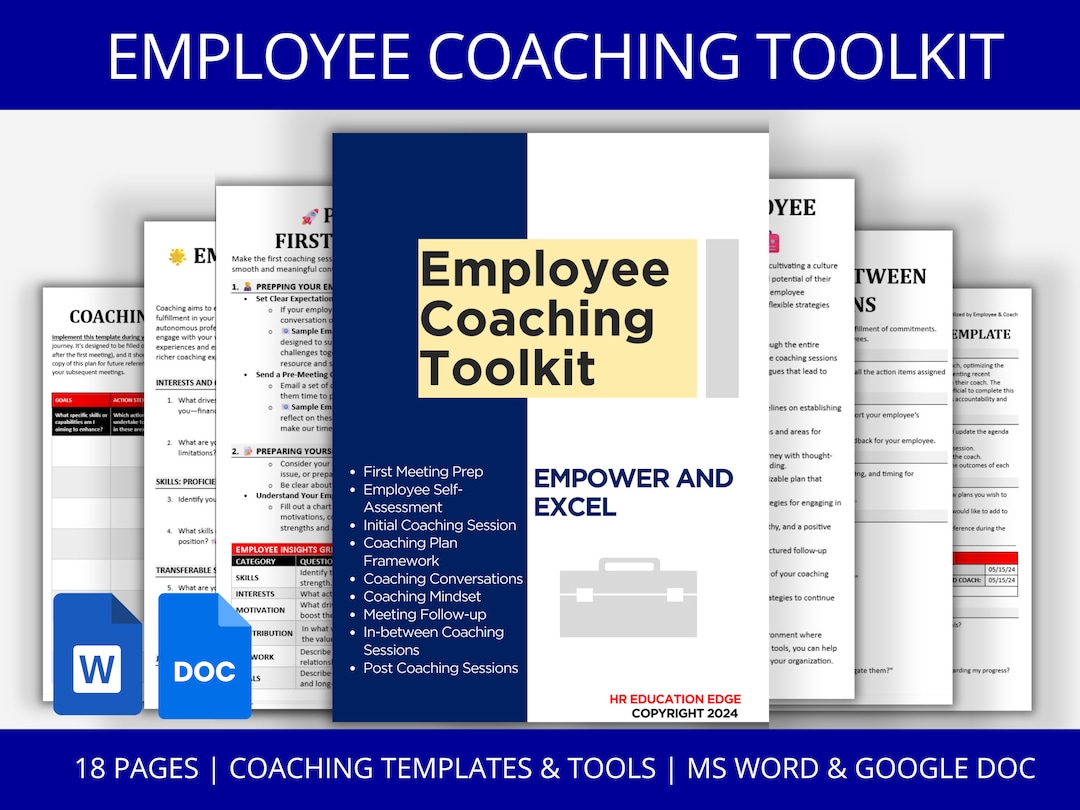 Employee Coaching Plan Toolkit: Meeting Agendas & Manager Forms ...