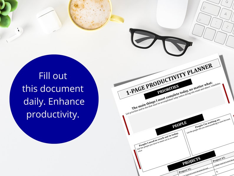 HR Planner Template Daily HR Planner Human Resource Action Plan 1 Page ...