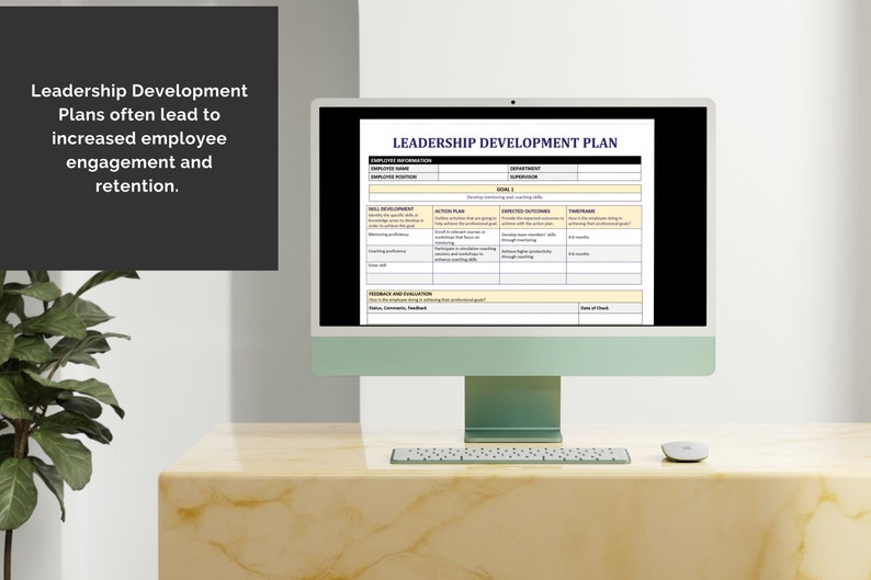 Leadership Development Plan Template: Employee Goals & Skills (word ...