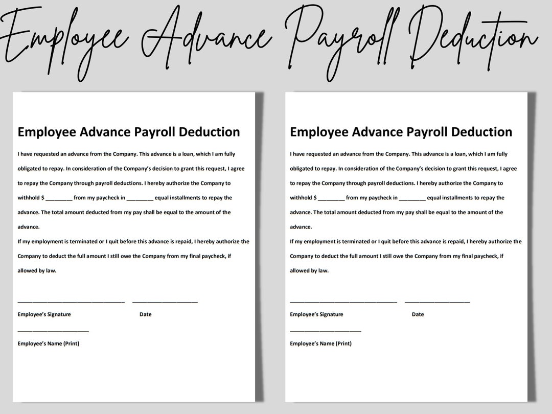 Employee Advance Payroll Deduction Form Editable Word - vrogue.co Employee Advance Payroll Deduction Form Editable Word - vrogue.co