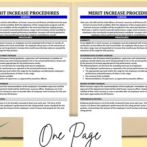 Merit Increase Policy. MS Editable Word Template. Human Resource Form ...