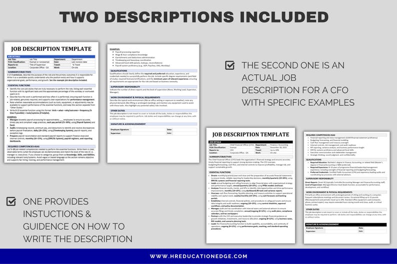 Job Description Template: Employee Onboarding HR Form (MS Word & Google ...