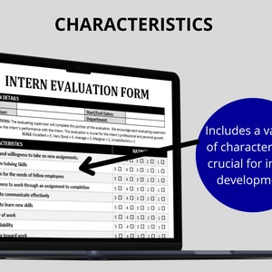 Intern Evaluation Form: Performance Review HR Template (digital ...