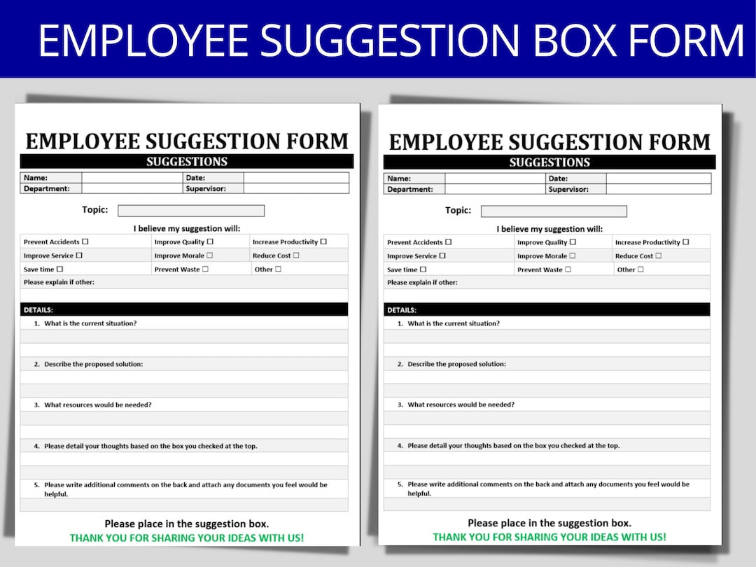 Suggestion Box Ideas For Employees Suggestion Box Ideas For Employees