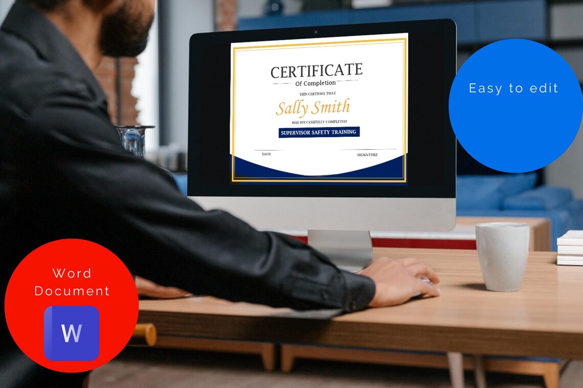 Editable Training Certificate Template: Employee HR Award (MS Word ...
