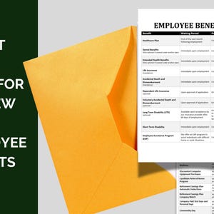 Employee Benefits List Template: HR Onboarding, Open Enrollment (word ...