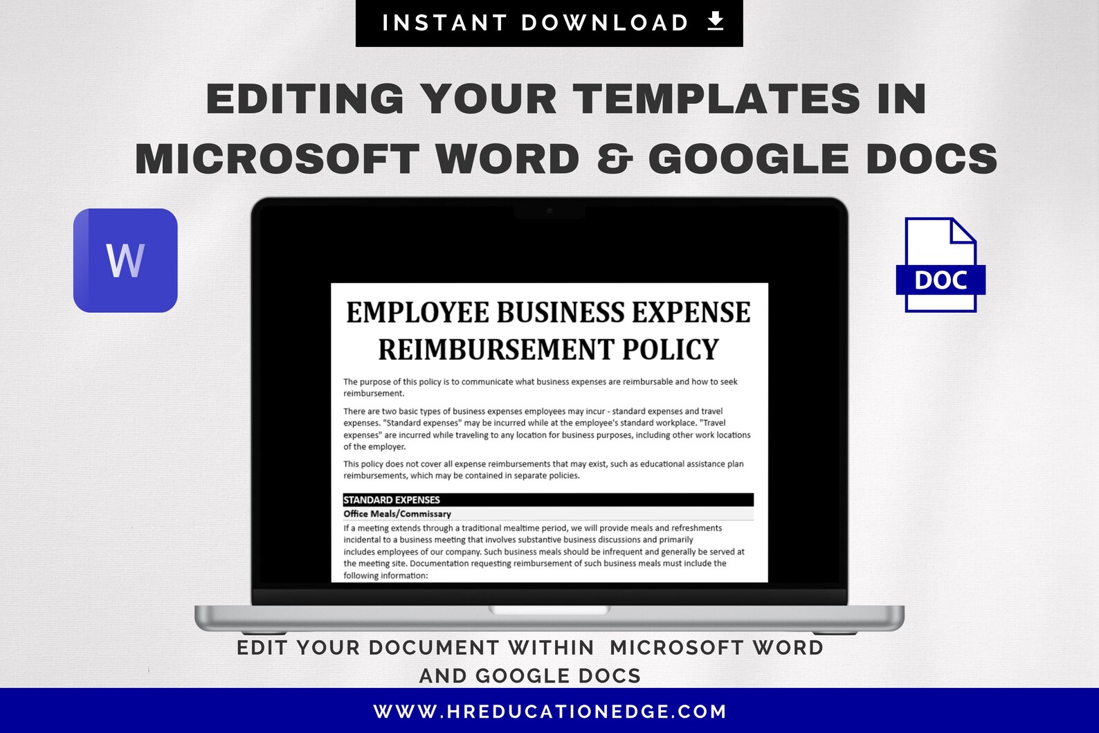 Expense Reimbursement Policy Form: HR Template (digital Download) - Etsy
