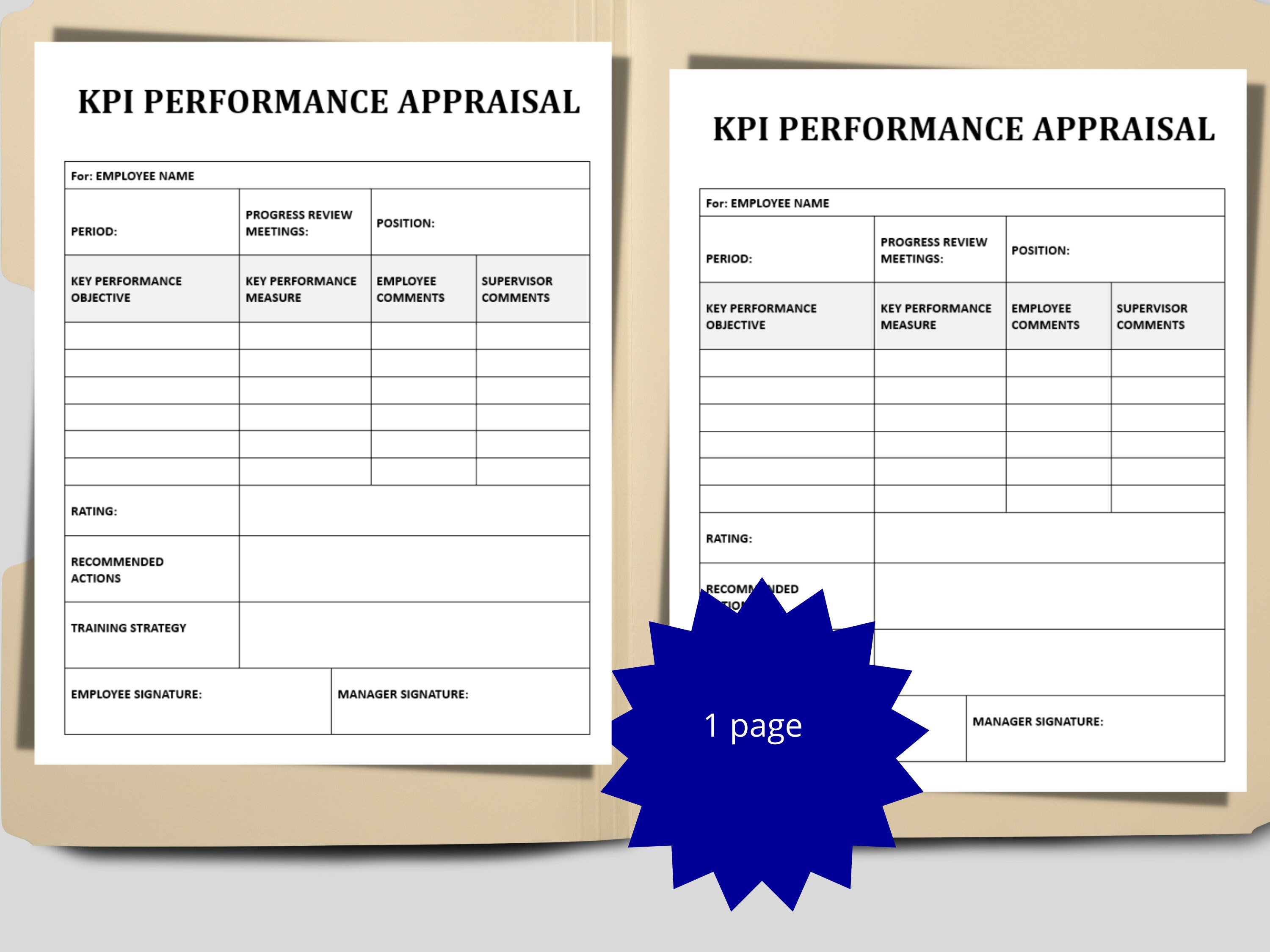 KPI Performance Appraisal: Employee Performance Periodic Objectives ...
