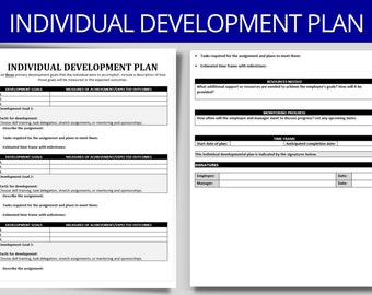 Professional Development Plan Workbook - Etsy