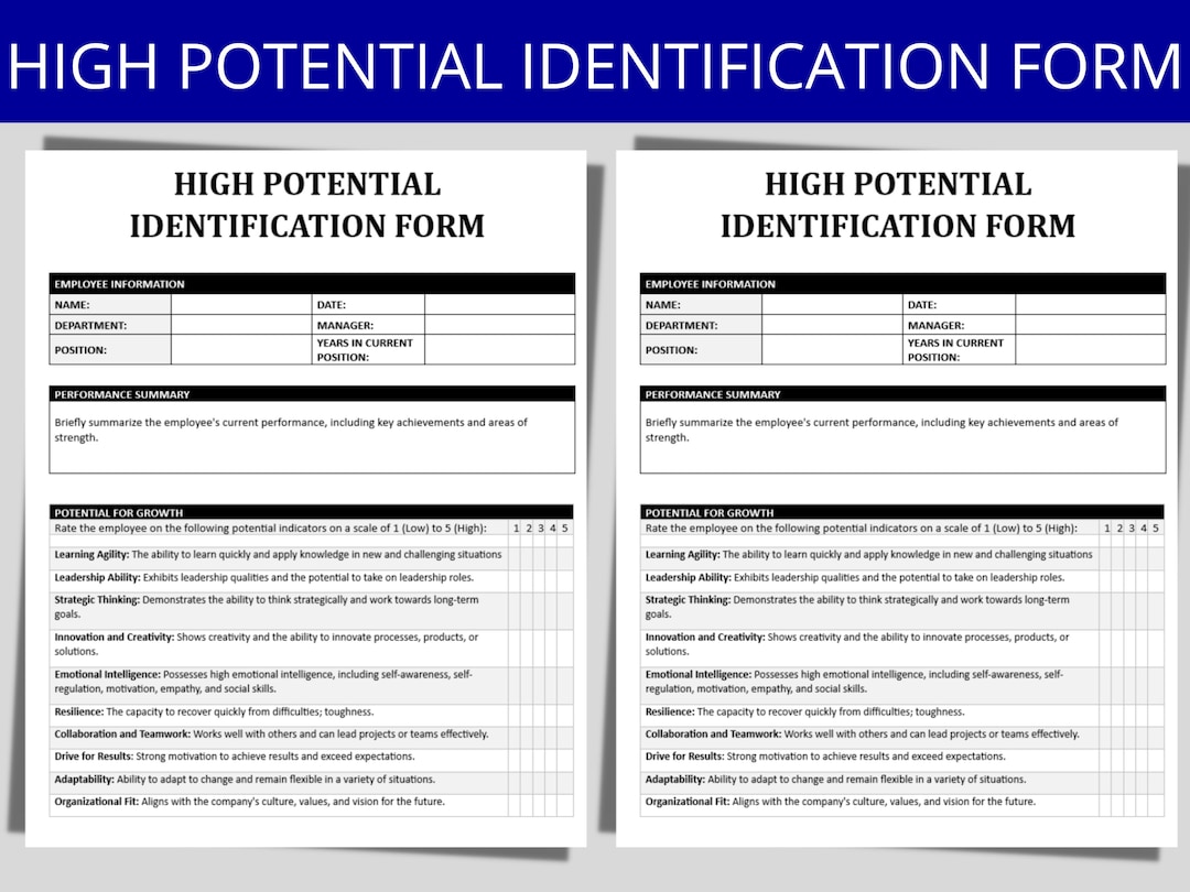 Hipo Identification Form | High-potential Employee | Top Talent ...