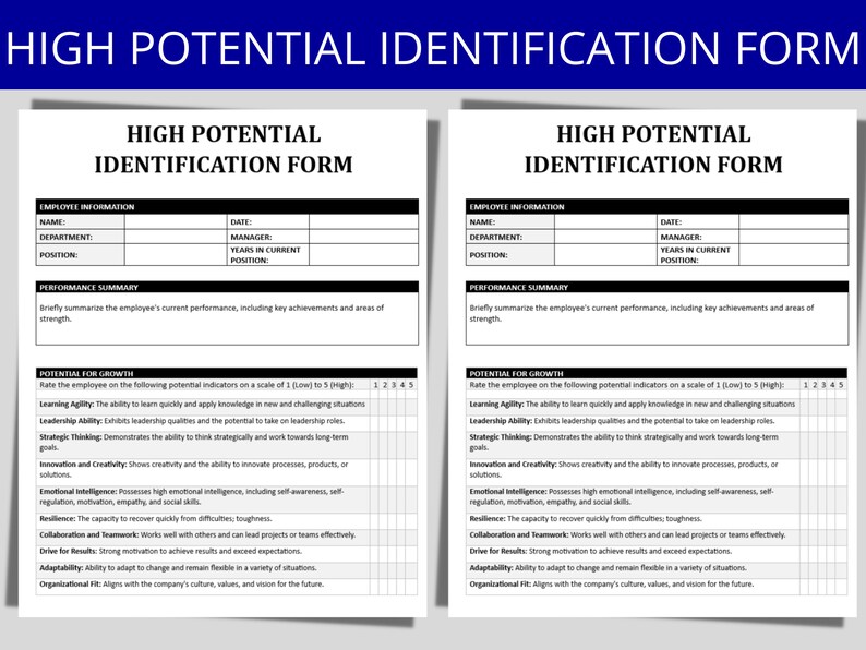 Hipo Identification Form | High-potential Employee | Top Talent ...