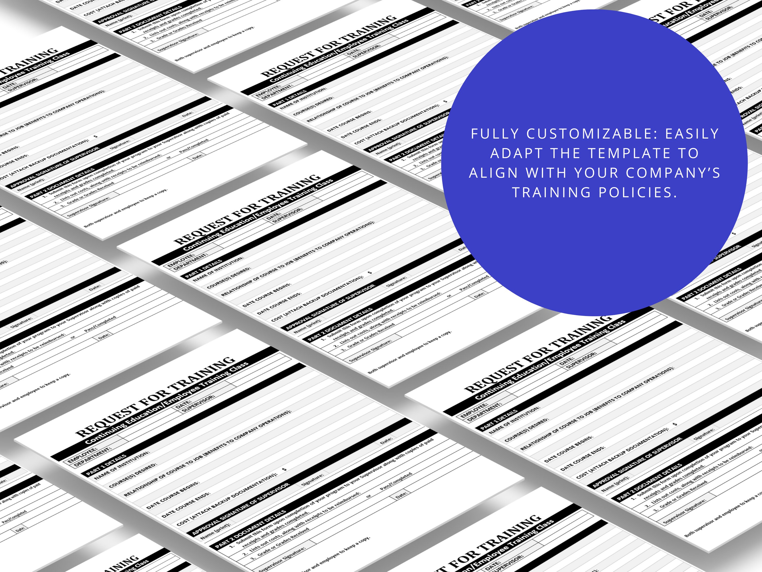 Employee Training Request Template: HR Professional Development ...
