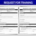 Employee Training Request Template: HR Professional Development ...