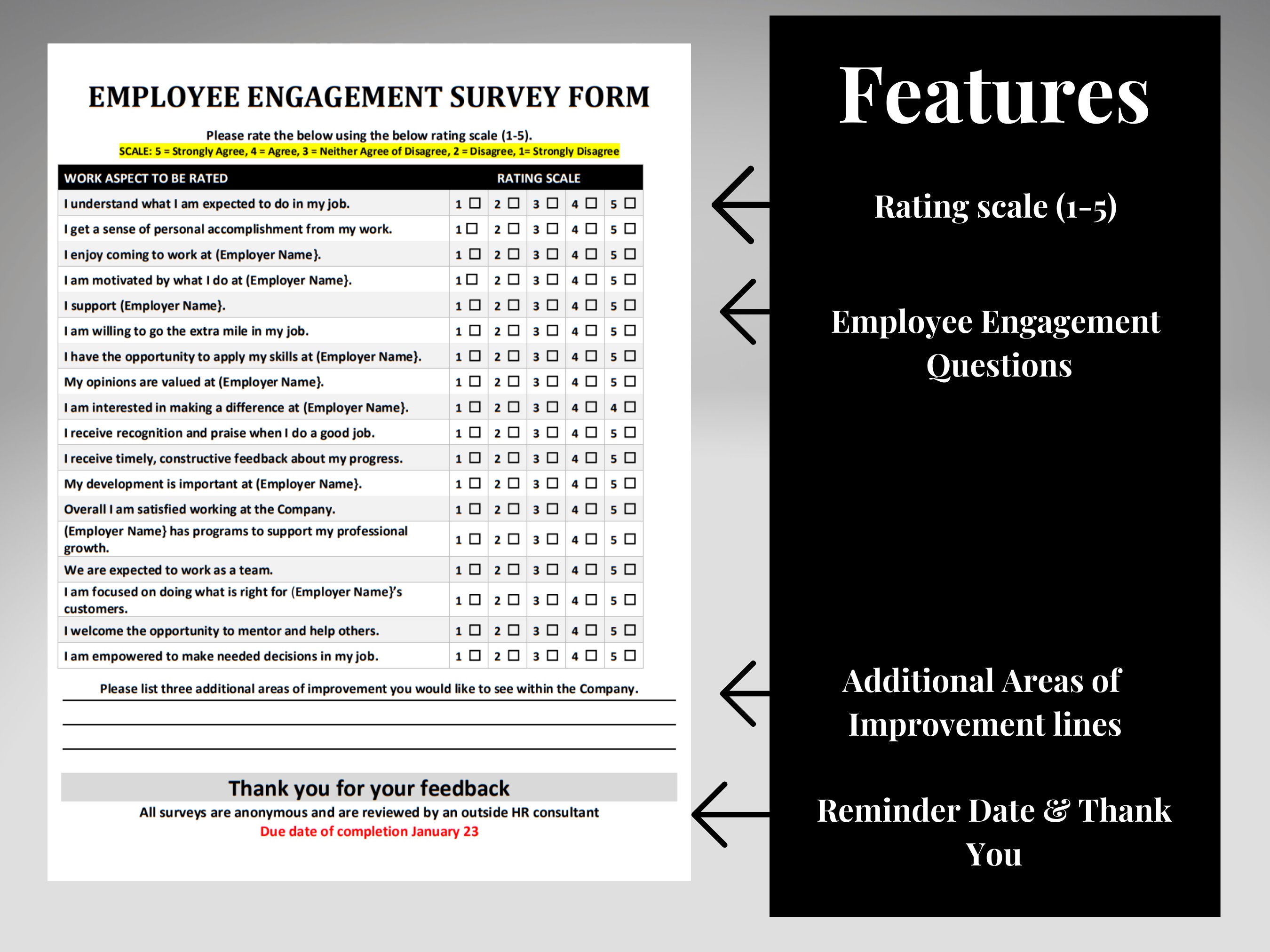 Employee Engagement Survey Template – Baysection Employee Engagement Survey Template – Baysection