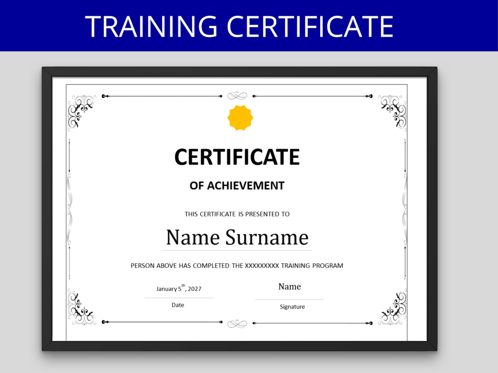 Employee Training Certificate | MS Editable Word | HR Template ...