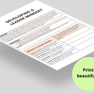 Manager Leadership Worksheet: HR Training Template (digital Download ...