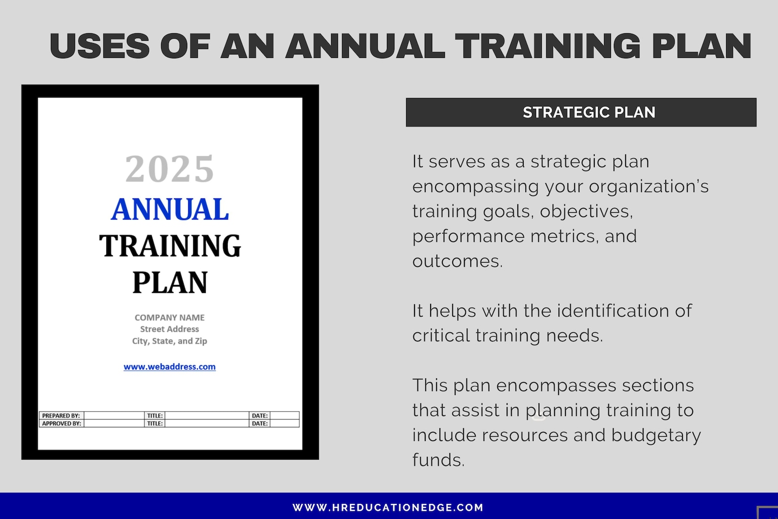 2025 Annual Training Plan Template: Corporate Employee Development (MS ...