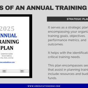 2025 Annual Training Plan Template: Corporate Employee Development (MS ...