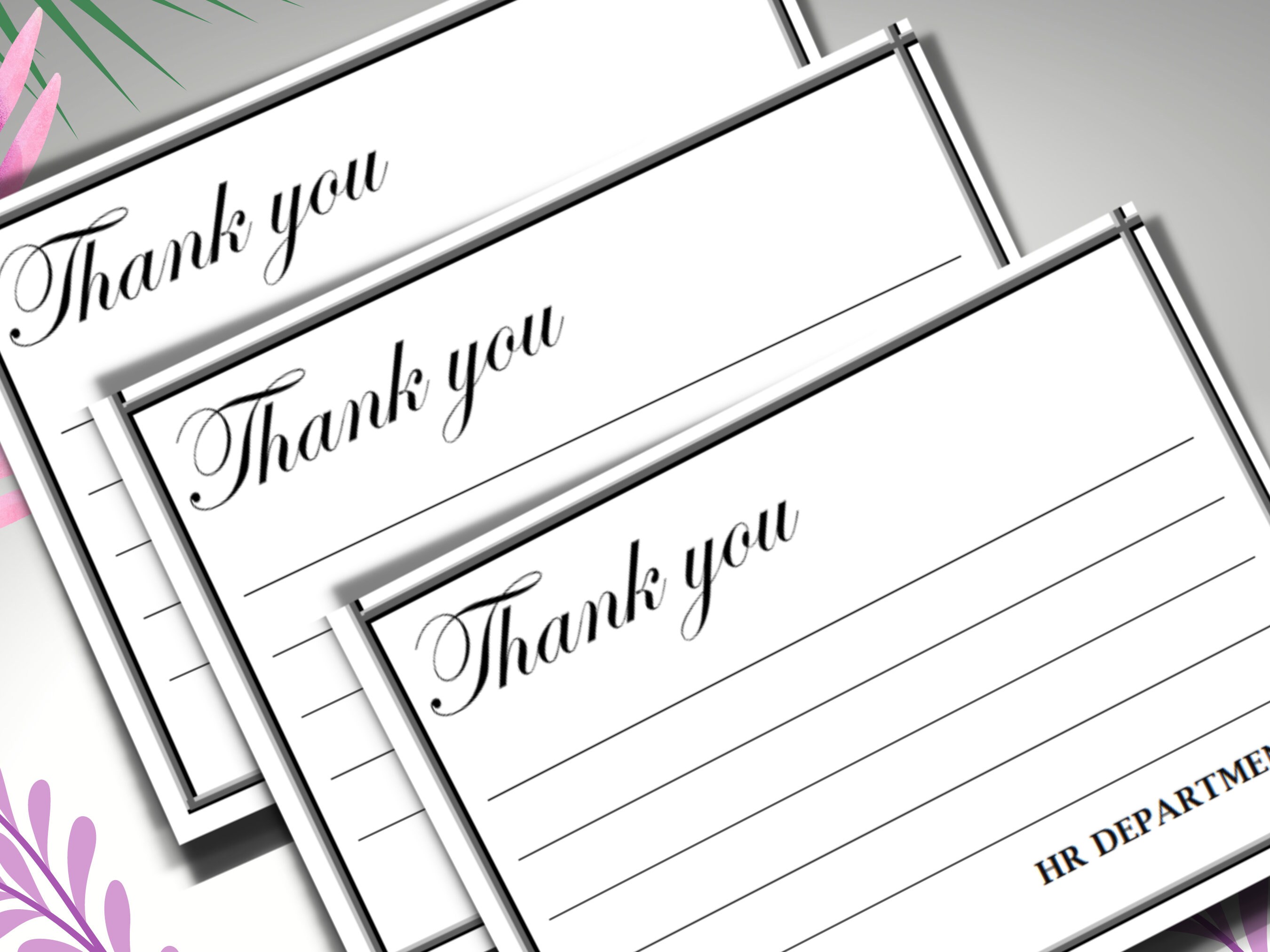 Thank You Note From HR Department: Editable Word HR Appreciation Form ...